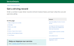 What Is A Drivers Abstract In Ontario?