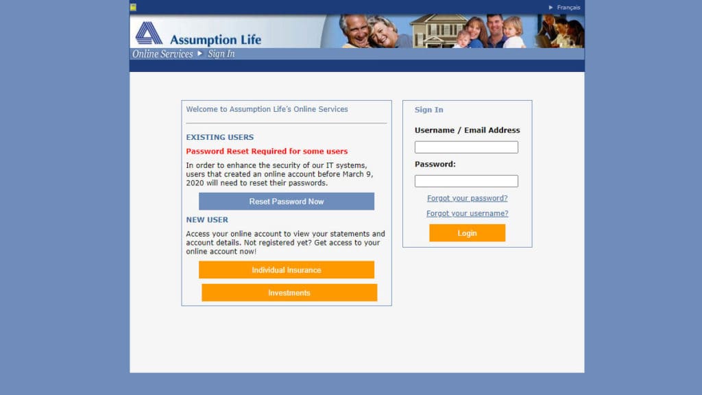 Assumption Life: How to Login and Register - Insurdinary