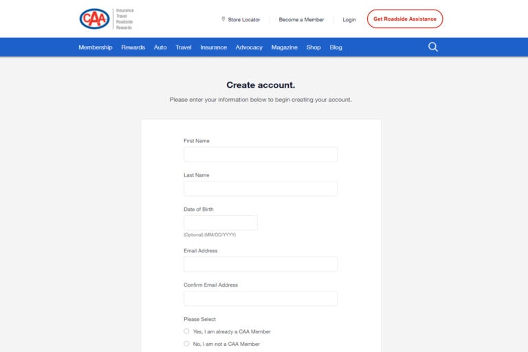 CAA Insurance Login and Registration Guide - Insurdinary